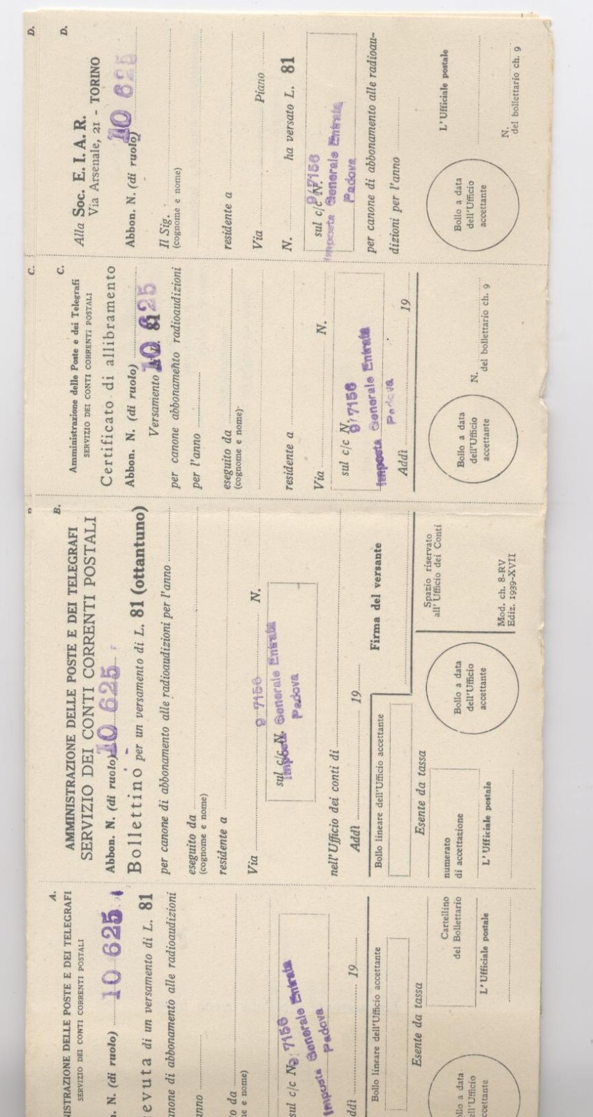 TEMATICA RADIO - LIBRETTO ISCRIZIONE RADIOAUDIZIONI EIAR - 1941 (RAD ...