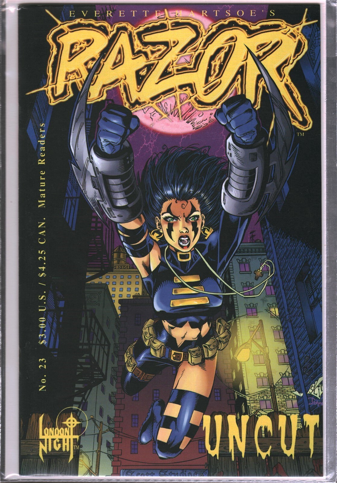 London Night Studios Razor Uncut Comic Book Issue #23 High Grade (1996 ...