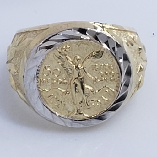 solid 14k Gold 50 Pesos Coin Centenario Ring Size 8 9 10 11 12 | eBay