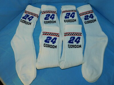 6 PAIR OF JEFF GORDON #24 NASCAR CREW SOCKS SIZE 9-11 | eBay