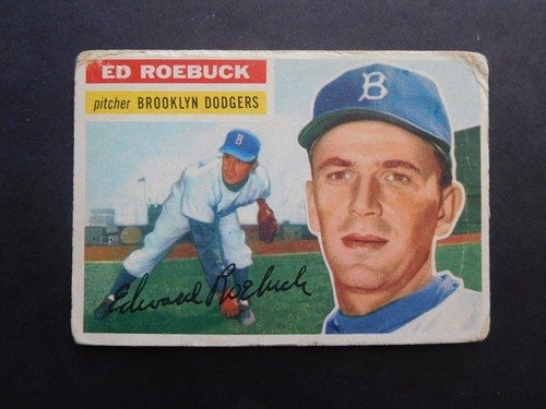 ED ROEBUCK BROOKLYN DODGERS 1956 TOPPS CARD #58 | eBay