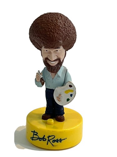 Mini 3.75” BOB ROSS Talking Bobblehead Figure w Sound Bobble Head ...