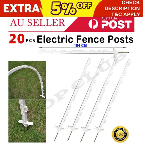 20 Electric Fence Tread In Posts Strip Cell Graze Temporary Yard Tape ...