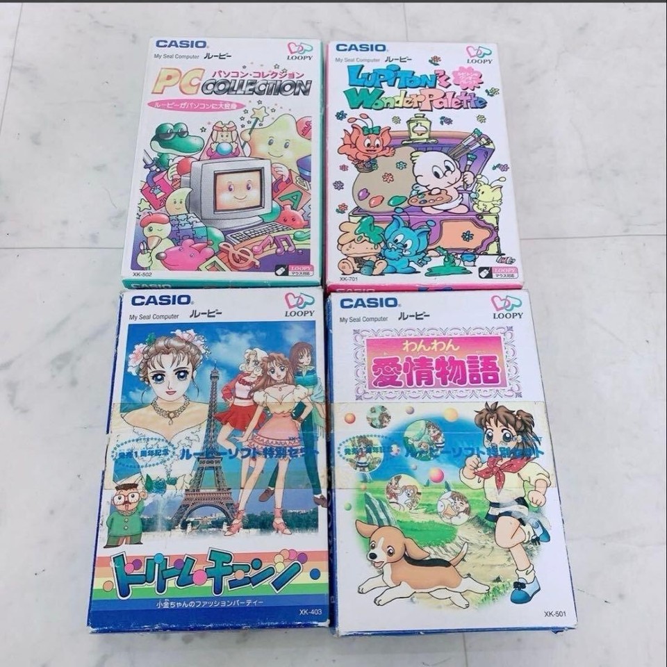 CASIO Loopy SV-100 Console w/ Controller & 4 Games Manual Tested Retro ...
