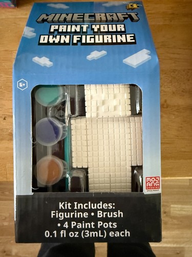 New in Box! Minecraft Paint Your Own Figurine Kit w/Figurine, Brush ...