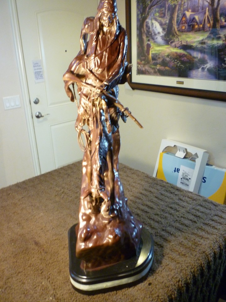 Bronze Statue "Mountain Man" After Remington, 29" excellent | eBay