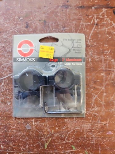 Simmons 1'' Aluminum Scope Rings - Matte / Medium - #49168 | eBay