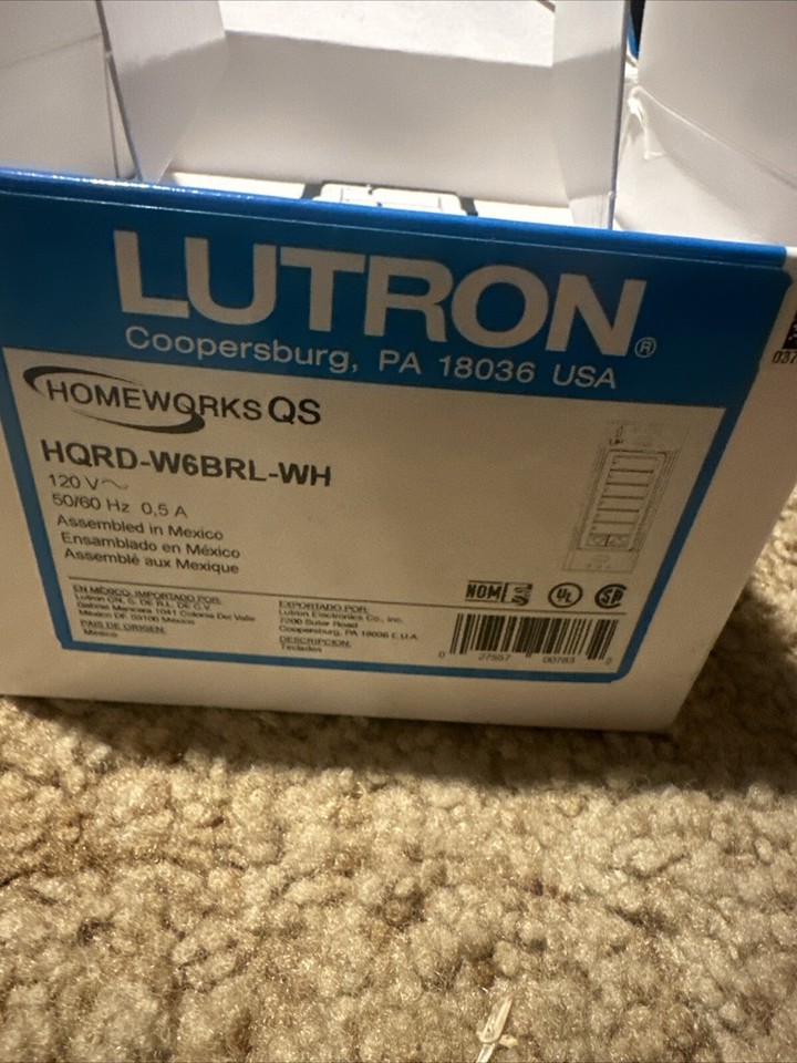 Lutron Homeworks QS HQRD-W6BRL-WH 6 Button Keypad White - For PARTS | eBay