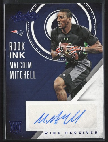 2016 Panini Absolute Malcolm Mitchell Rookie Ink Blue Auto Rookie Card ...