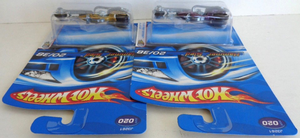 2 Hot Wheels Hammer Sled Color Variation Gold Purple 20/38 1st Edition ...