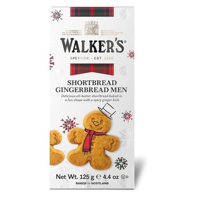 Walker’s Festive Shortbread Gingerbread Men - 4.4 oz Shortbread Cookie ...
