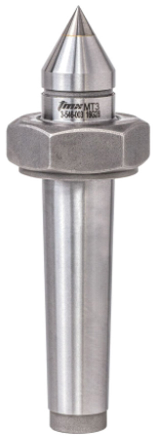 MT5 Dead Center with Nut Carbide Tipped with 60Deg Point, T.I.R. 0.0002"
