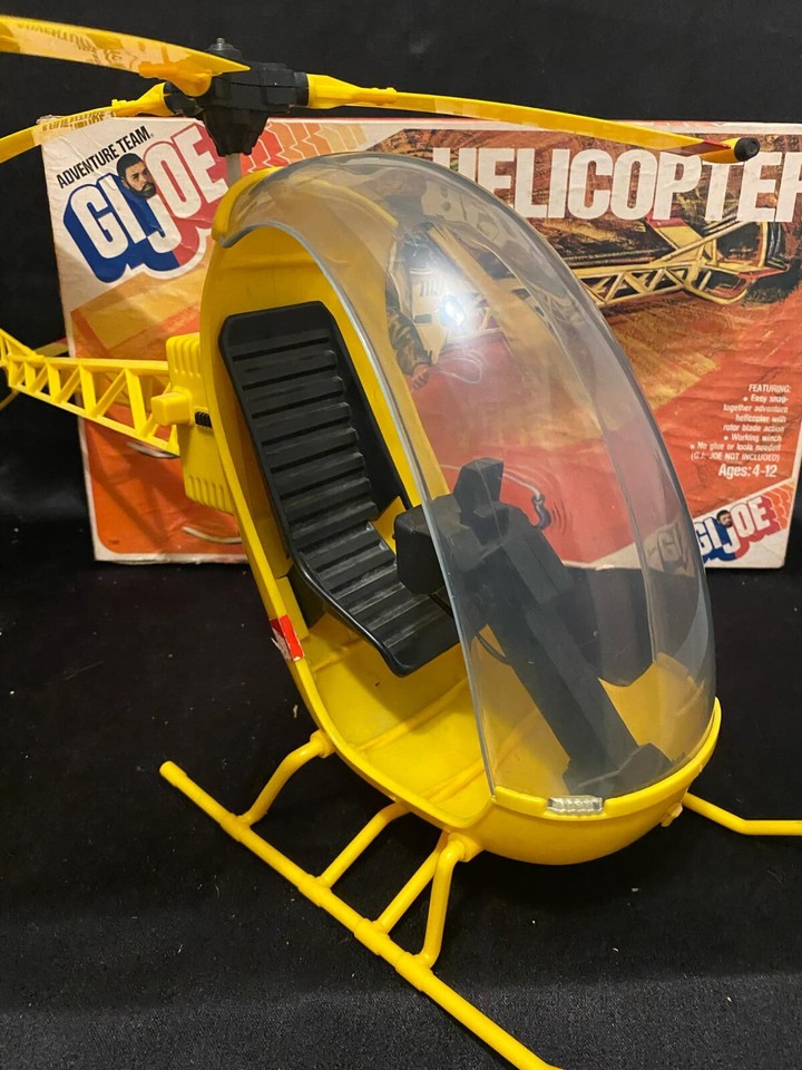 GI JOE YELLOW HELICOPTER WITH RARE ORIGINAL BOX VINTAGE 1975 | eBay