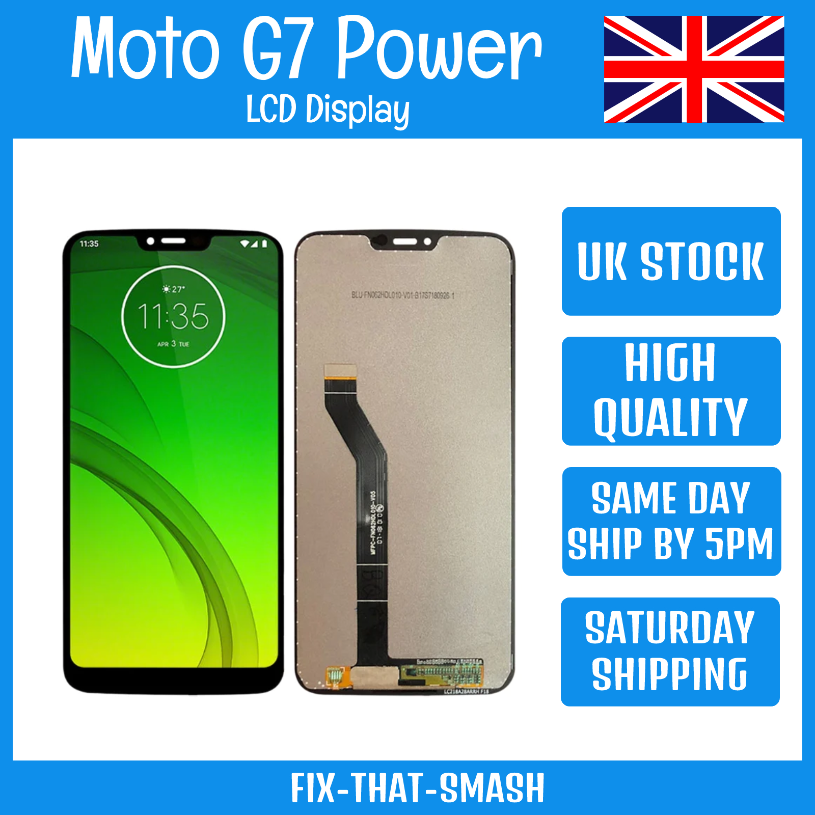 Motorola Moto G7 Power XT1955-4 Replacement LCD Touch Screen Display ...