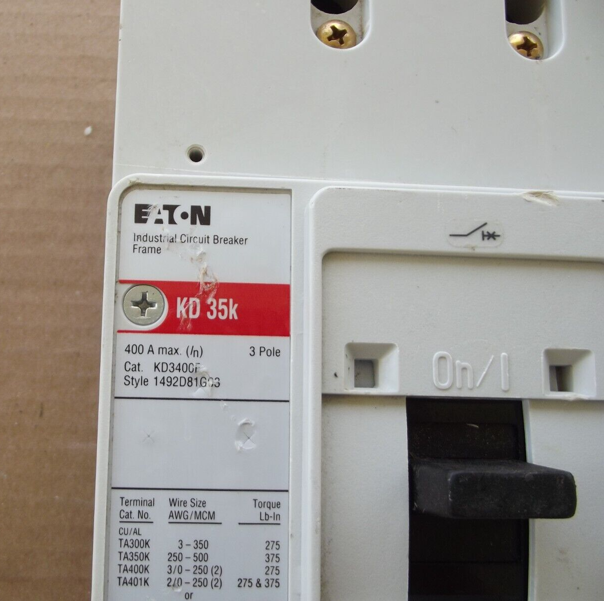 EATON KD3400F circuit breaker 2 | eBay