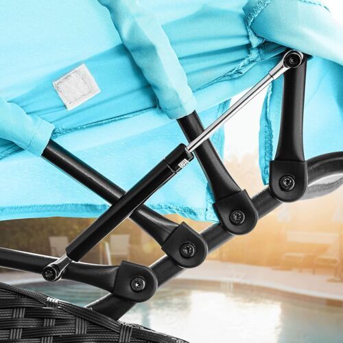 Round Daybed w/ Retractable Canopy Rattan Clamshell Furniture Seating ...