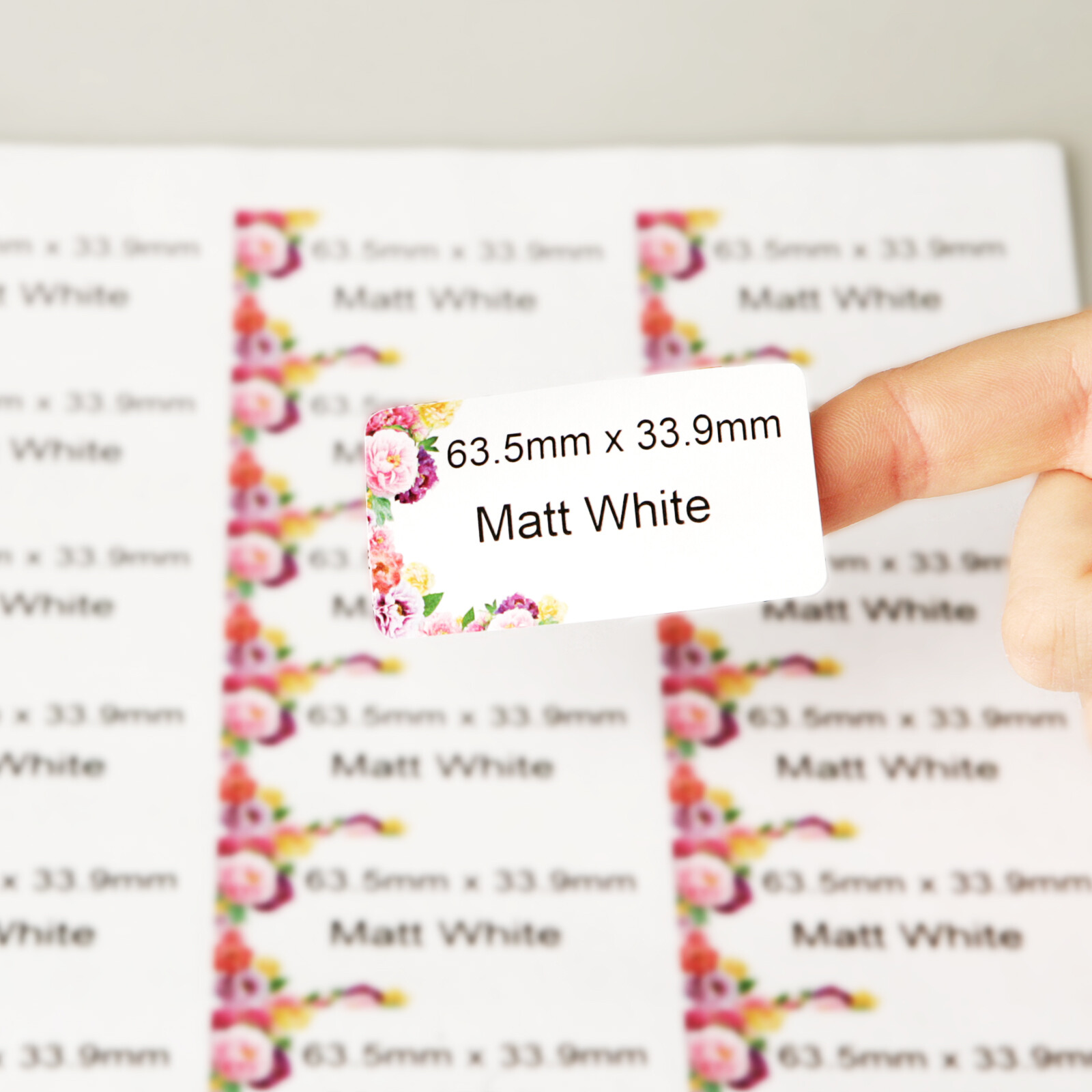 Personalised Large Colour Stickers/Address Labels 64x34 mm size. 24 per ...