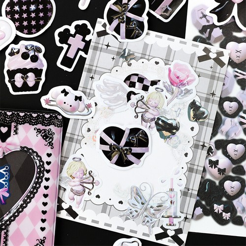 46PCS Sweetheart Store Series Boxed Stickers Cute Cartoon Peach Heart ...