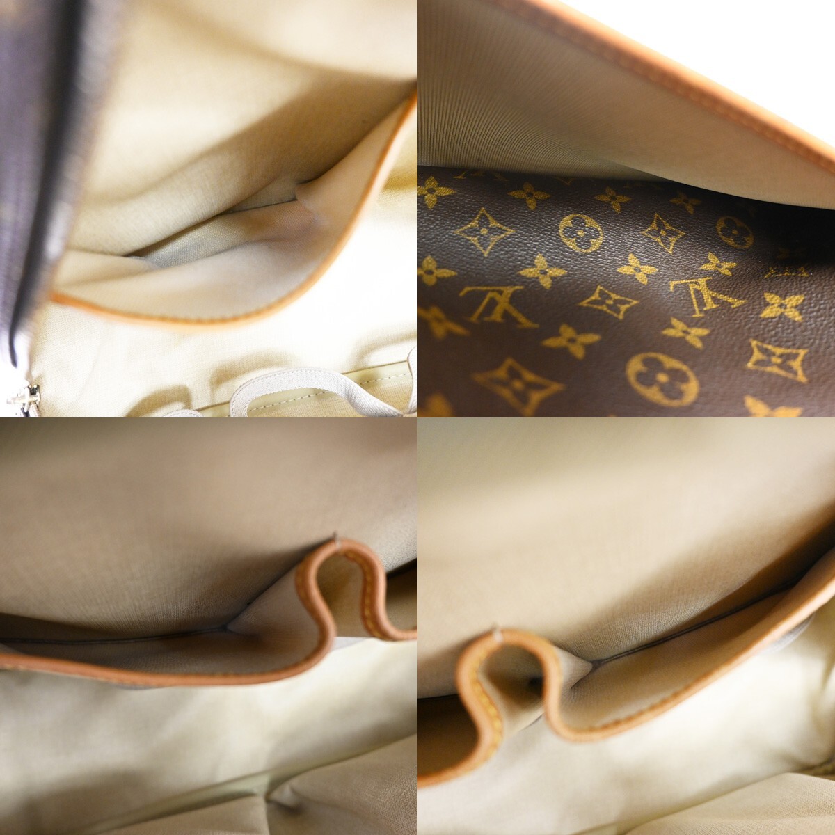 LOUIS VUITTON LV Logo Deauville Hand Bag Monogram Lea… - Gem