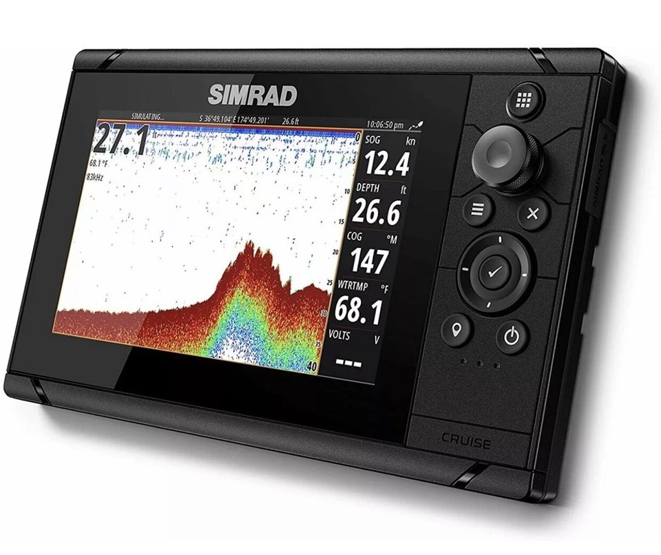 Simrad Cruise-7 Combo US Coastal Charts & 83/200kHz Transom Mount 000 ...