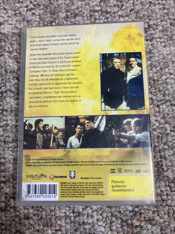 On Wings of Eagles Ken Follett's 1986 TV Mini Series Burt Lancaster DVD ...