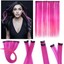 10PCS 20" Multi Pink Colour Clip In Highlight Streaks Hair Extensions ...