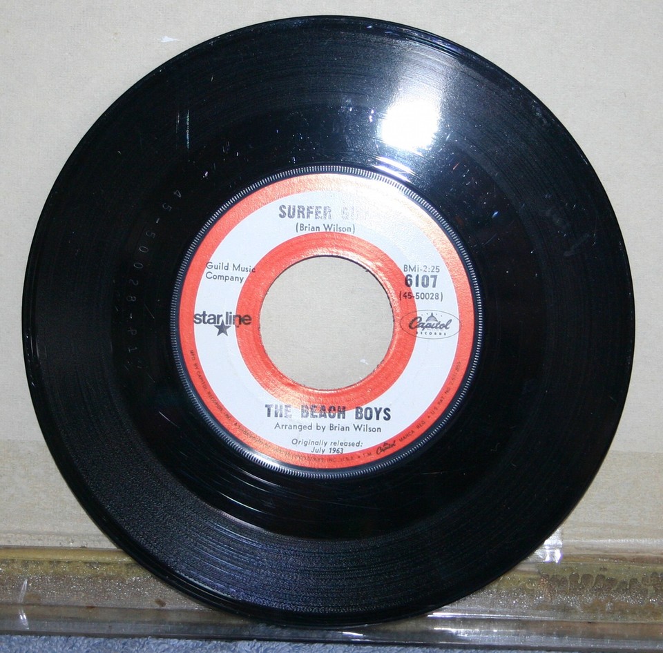 BEACH BOYS 45 RPM Record - LITTLE DEUCE COUPE - SURFER GIRL - STARLINE ...