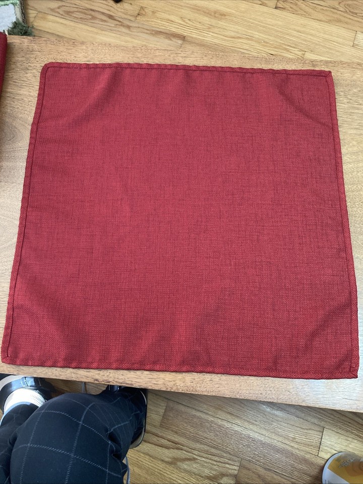 6 Nice Woven Red Fabric Cloth Napkins Perfect For Christmas Hosting 18 ...