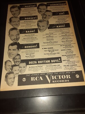 RCA Records Rare Original 1947 Promo Poster Ad Framed! Delta Rhythm ...