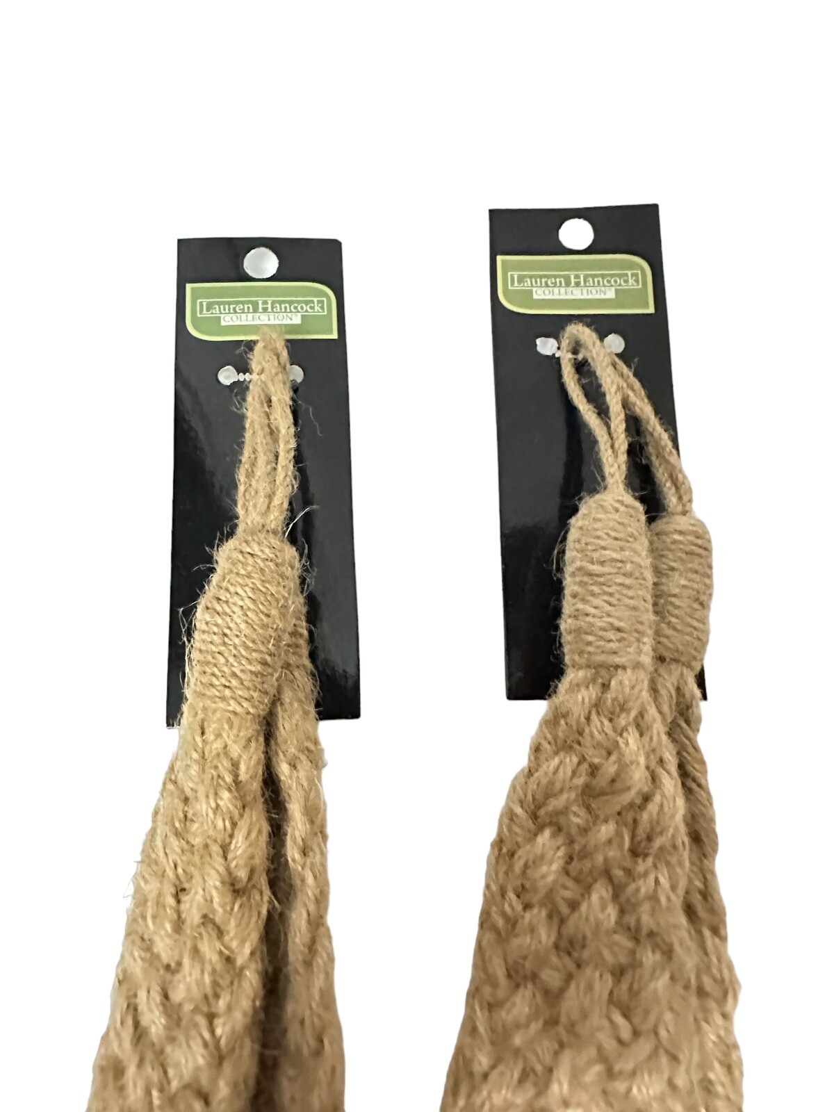 2 Jute woven rope curtain tie backs Cord ties sea cable tiebacks Lauren ...