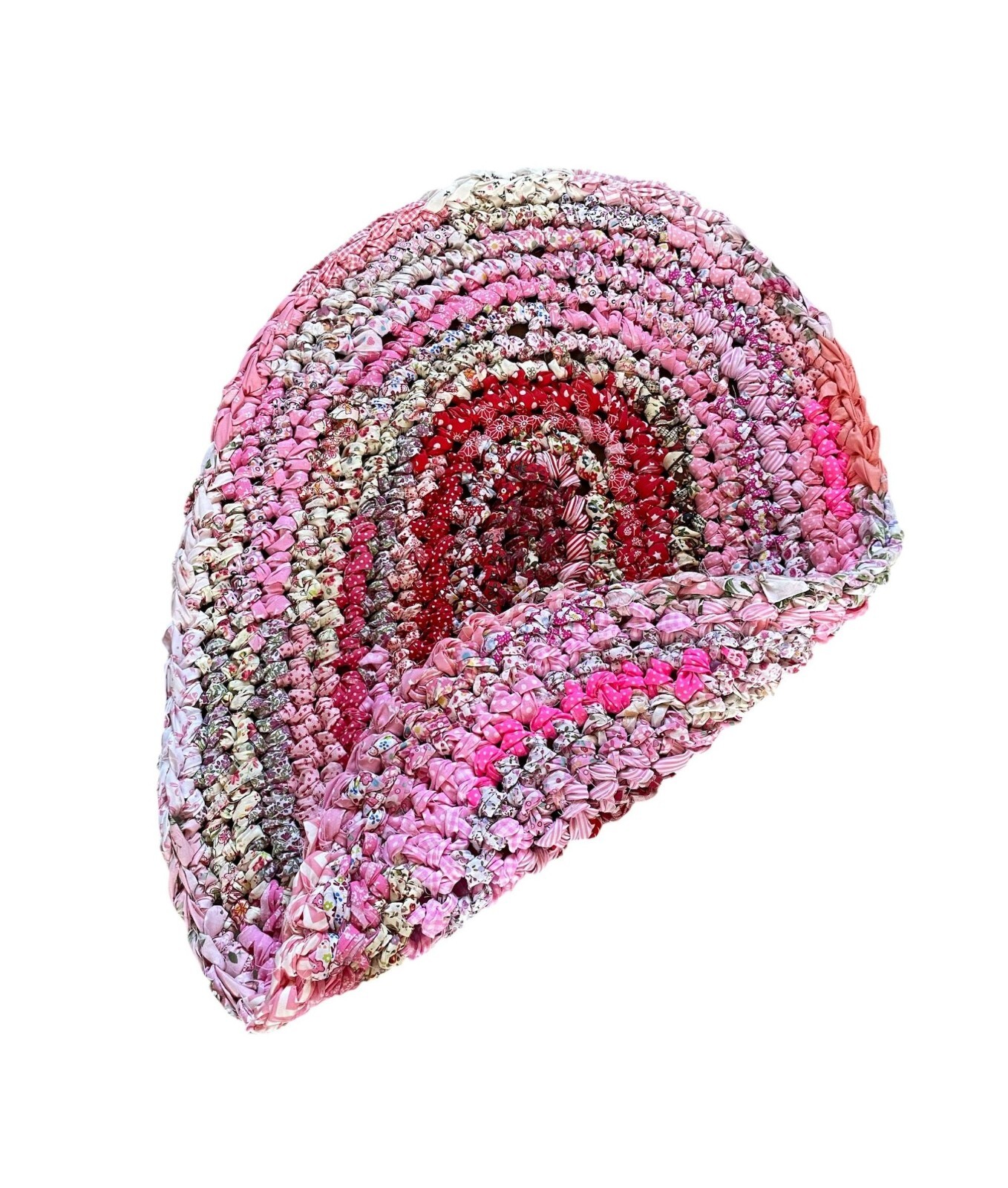 Amish Knot Rug Cotton Fabric in Pink and Red Colored Crochet Pattern | eBay