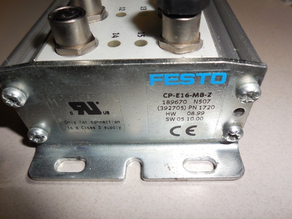 FESTO INPUT AND OUTPUT MODULE CP-E16-M12x2-5POL /CP-E16-M8-Z USED M8 | eBay