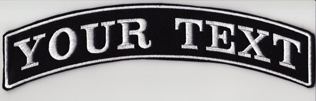 11 5 Top Bottom Rocker Patch Biker Personalised Custom Sew Buy 5 Pay 11 5 Top Bottom Rocker Patch Biker Personalised Custom Sew Buy 5 Pay