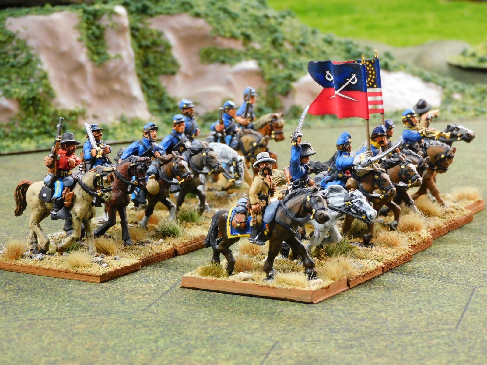 Painted 28mm American Plains War Cavalry Regt. (Custers Command ...