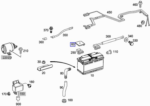 Mercedes Battery Positive Terminal Cover Cap Protector A0015460835 New ...