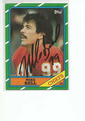 MIKE BELL Autographed Signed 1986 Topps card Kansas City Chiefs COA | eBay