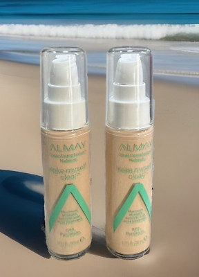 2 ALMAY Clear Complexion Make Myself Clear Makeup # 099 Porcelain NIB ...