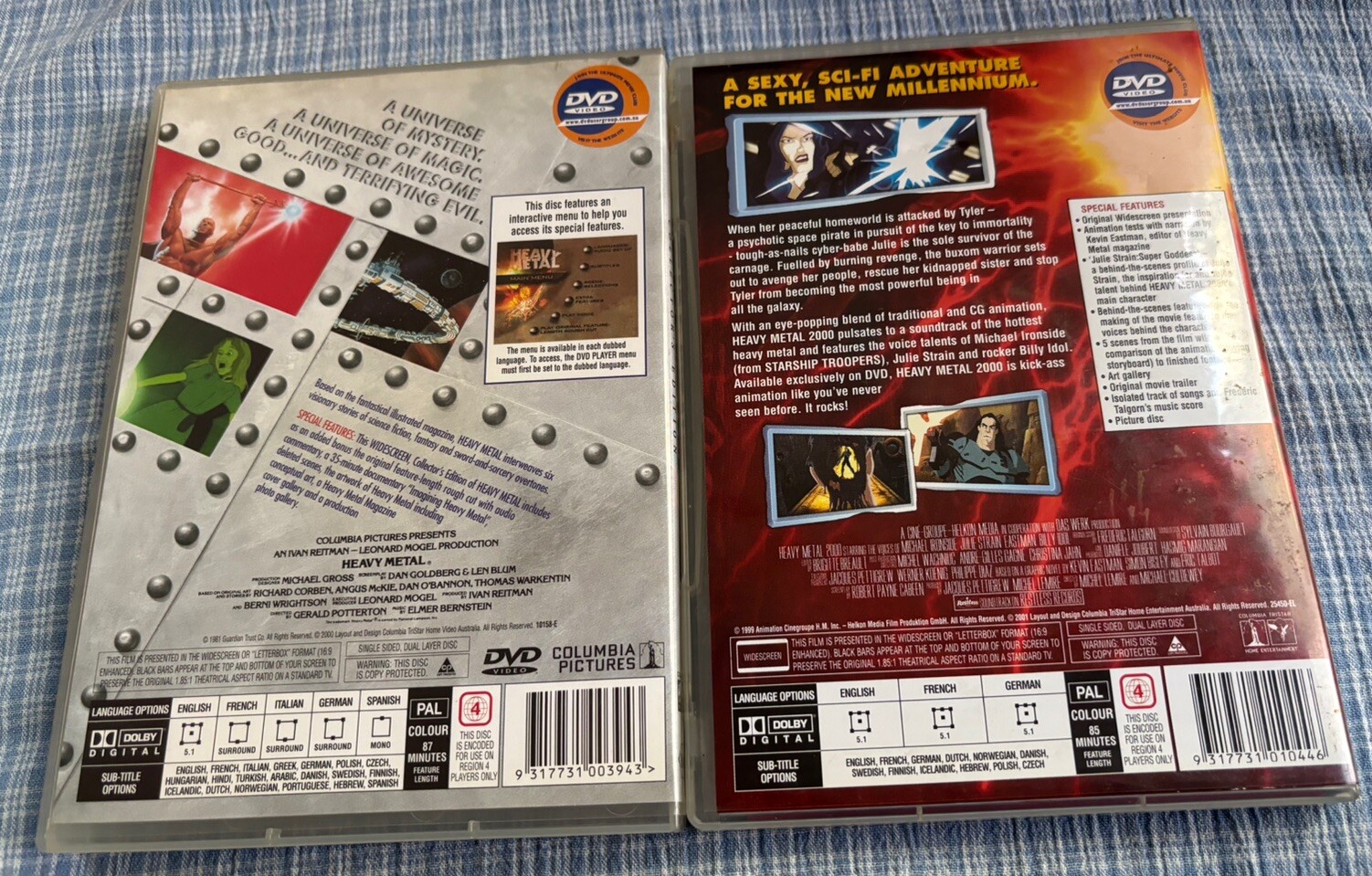 Lot Of 2 DVDs - Heavy Metal 2000 & Heavy Metal 1981 Anime Cult Classic ...