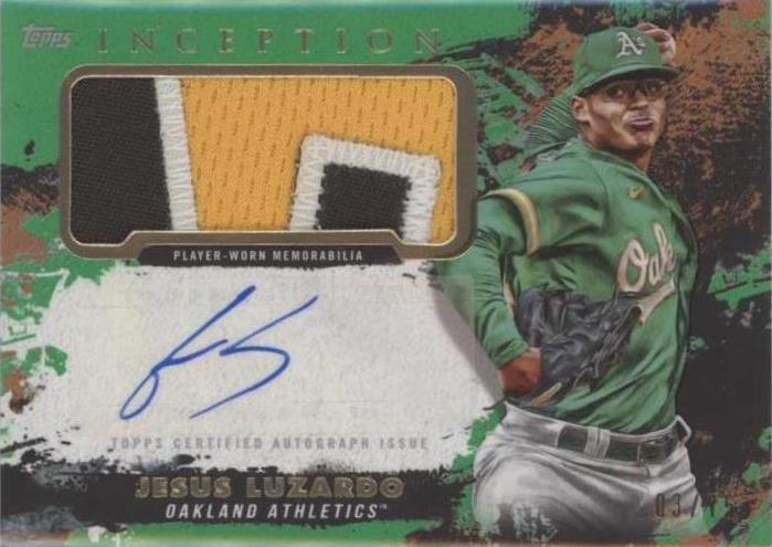 2021 Topps Inception - Autograph Patch Jesus Luzardo #APC-JL Green /75 ...