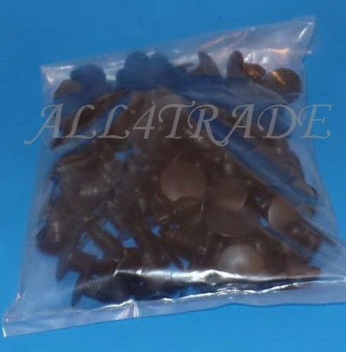 40 Pc Universal Black Nylon Retainer 3/8" 9.5mm Head 1"Hole Size Fit GM ...