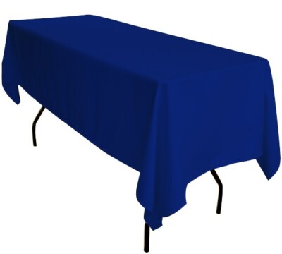 1 pc 90x132 Inch Royal Blue Rectangle 6ft Trestle Tablecloth Exhibition ...