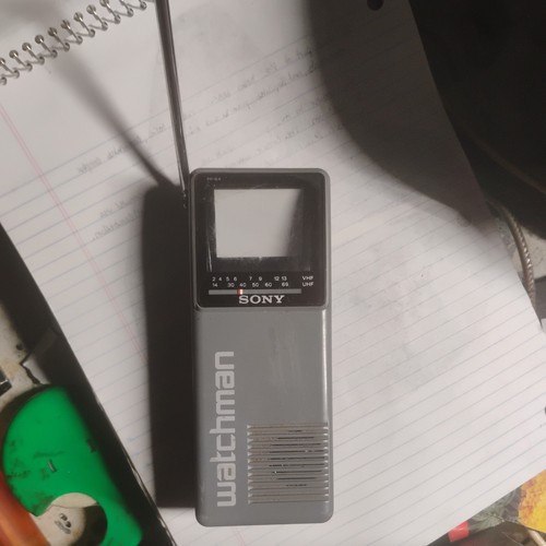 Sony Watchman Black and White TV Model FD-10A CRT Portable Analog RF ...