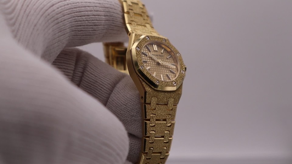Audemars Piguet Royal Oak Mini Frosted Gold Quartz Watch 67630BA.GG ...