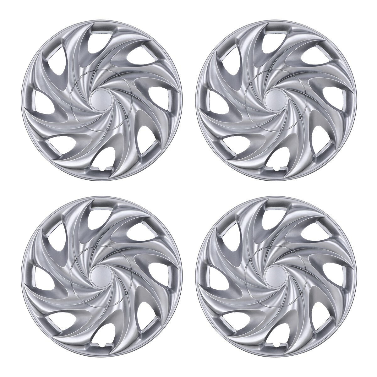 14" Set of 4 Wheel Covers Snap On Full Hub Caps fit R14 Tire & Steel ...