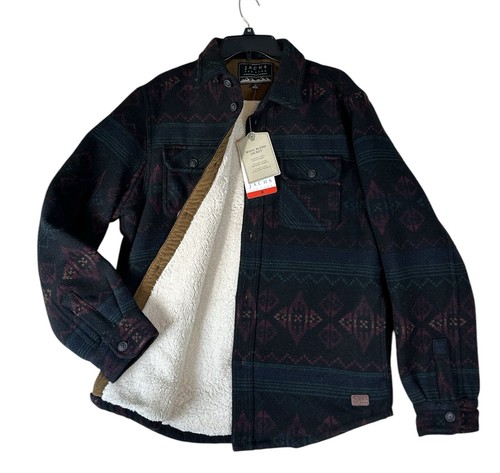 Jachs New York Wool Blend Aztec Jacket Men's Medium Sherpa Lined 1417743 NEW | eBay
