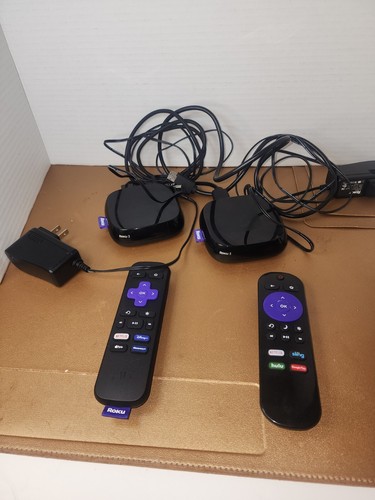2 Roku 3 Model 4200X Black Media Streaming Box HDMI, Power Cord And ...