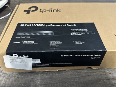 TP-LINK - 48 Port Rack Mount Fast Ethernet Network Switch 10/100Mbps ...