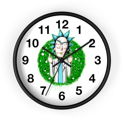Angry Rick Sanchez Rick and Morty Wall clock | eBay