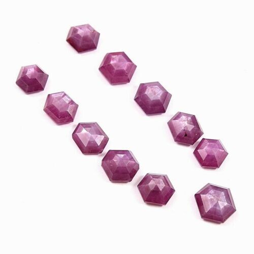AAA Natural Mozambique CERTIFIED Star Ruby Loose Hexagon Gemstone Cut ...