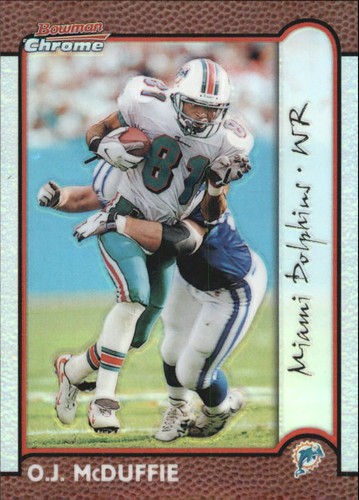 1999 Bowman Chrome Refractors Miami Dolphins Football Card #108 O.J ...